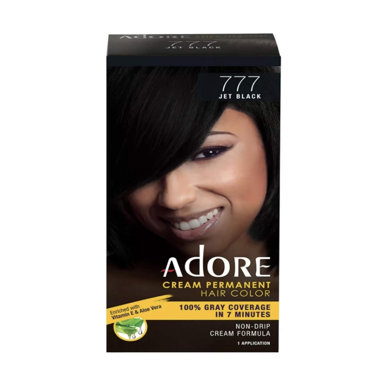 Adore Cream Permanent Hair Color Jet Black 777, 4 Oz, 3 Pack - Walmart.com