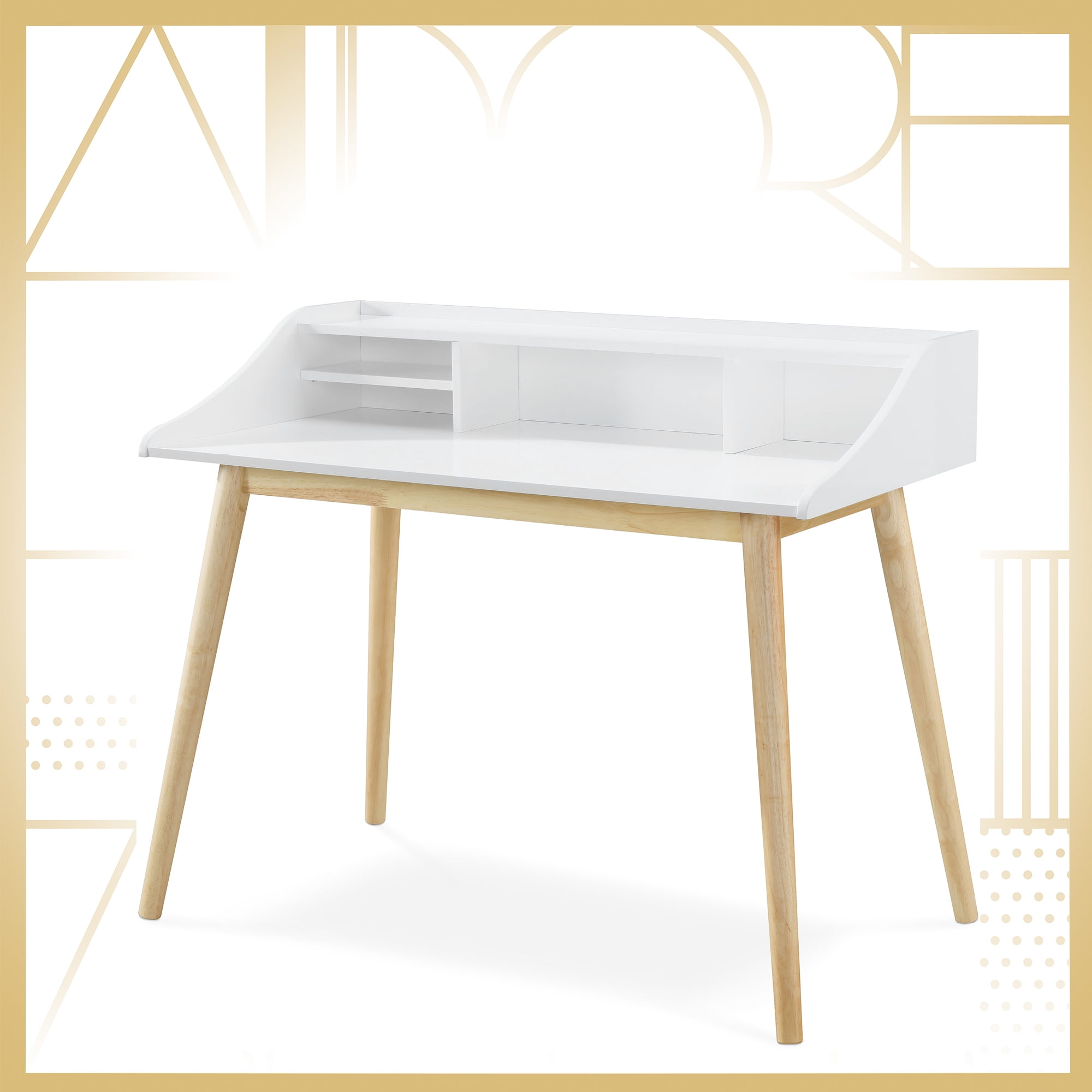 Adore Decor Alton Desk White - Walmart Business Supplies