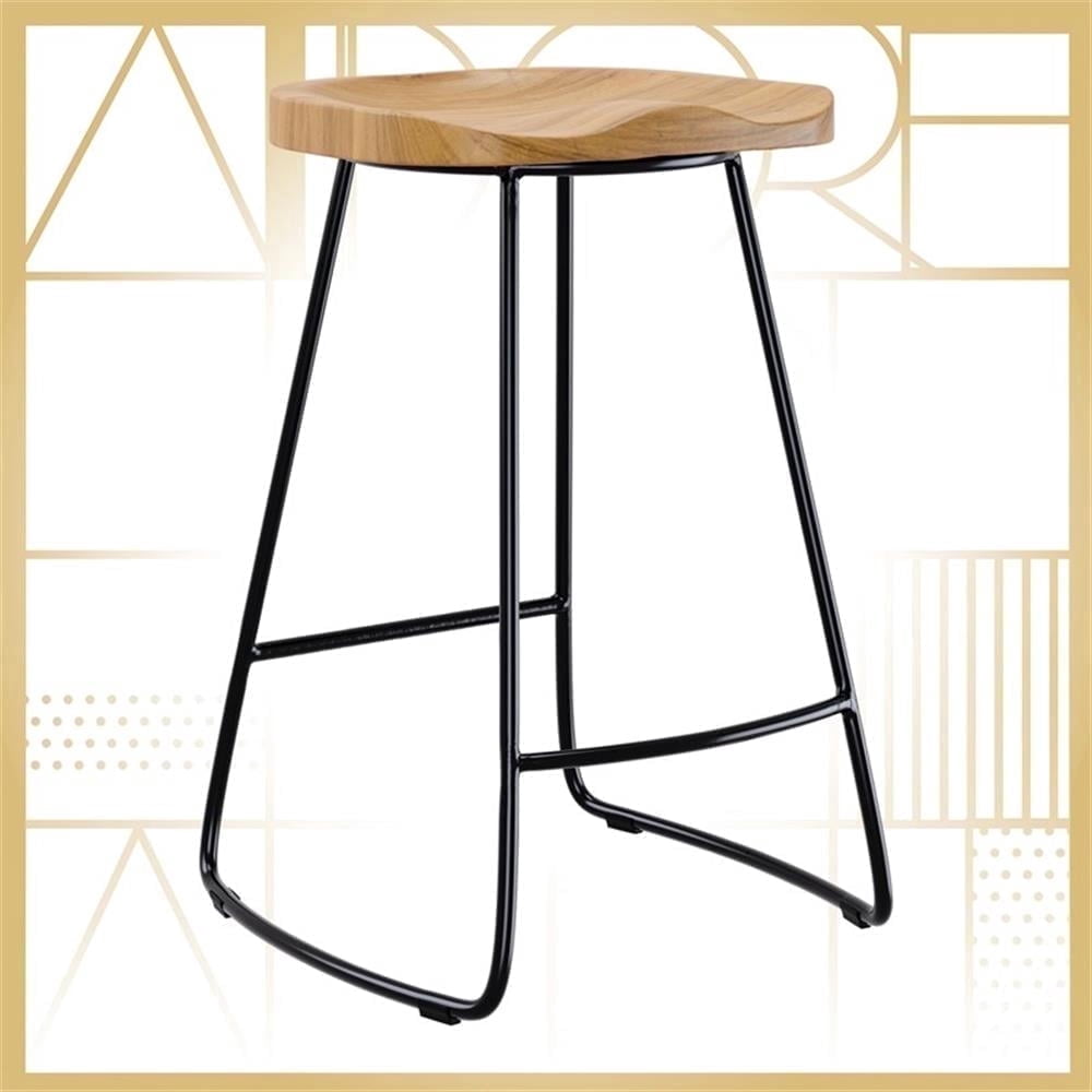 Adore Decor Mason Counter Stool Light Beige - Walmart.com