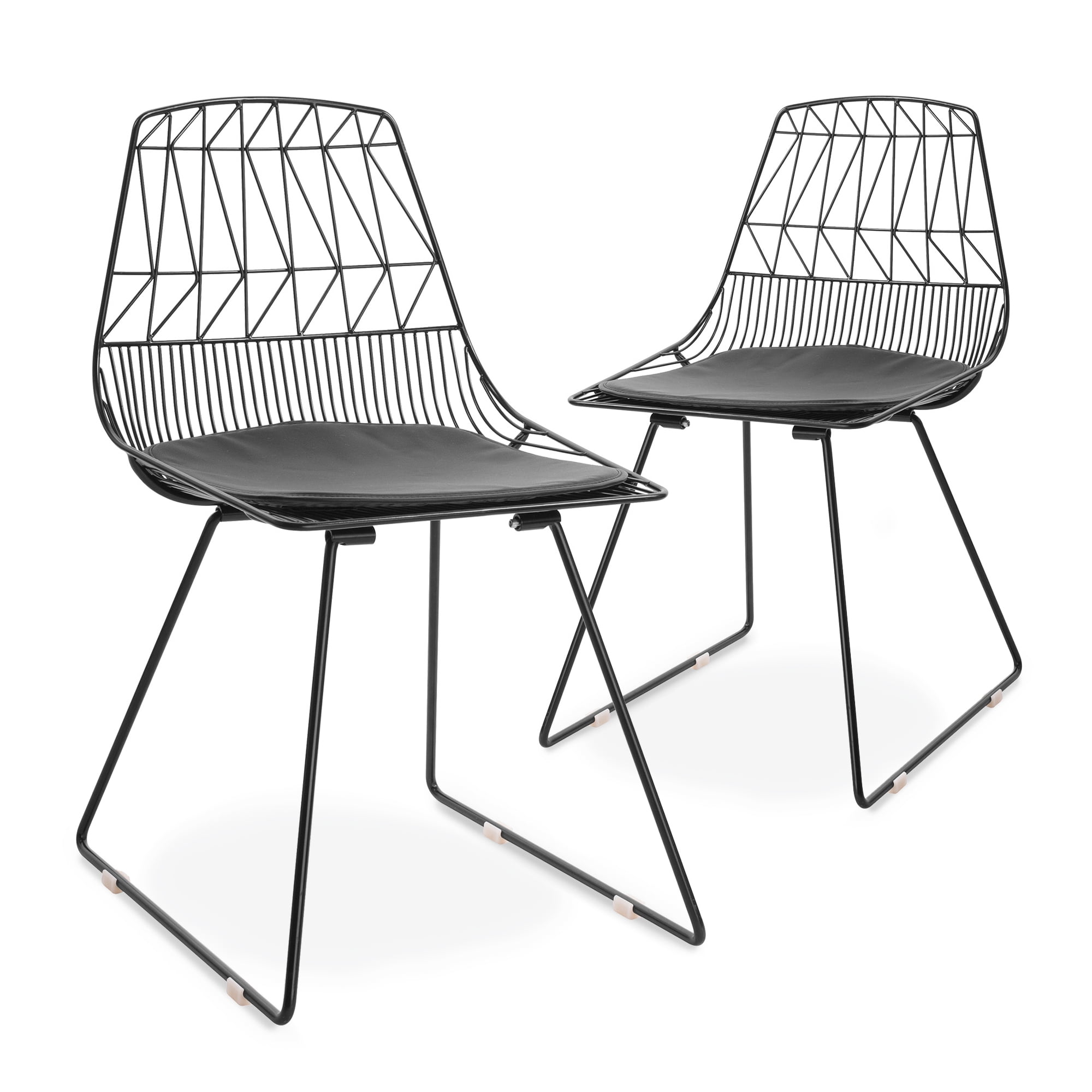 Adore Decor Vivi Metal Indoor Cafe Dining Side Chair in Noir Black (Set ...