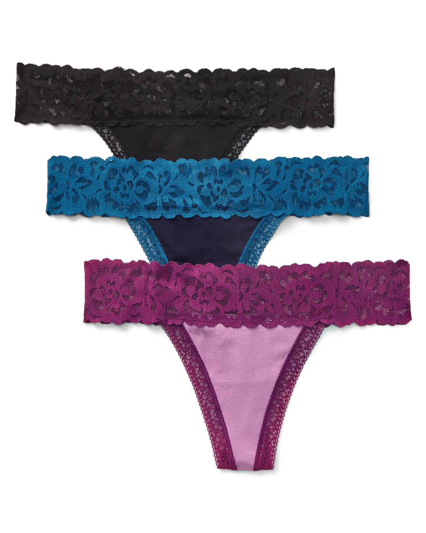 Adore Me Kourtney Cotton Pack Thong Women's Panties Plus and Regular ...