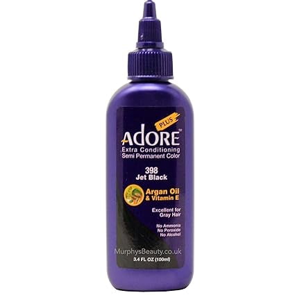 Adore Plus Semi Permanent Color, 398 Jet Black, 3.4 Oz.. - Walmart.com