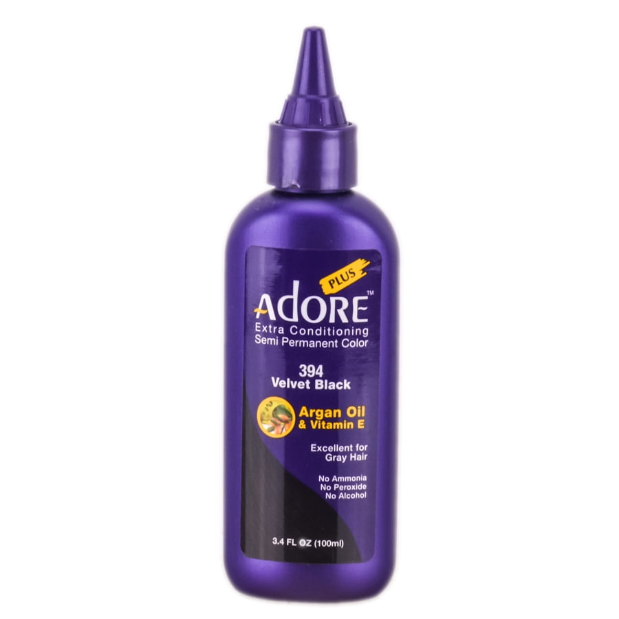 Adore Plus Semi Permanent Color - Color : 394 Velvet Black - Walmart.com