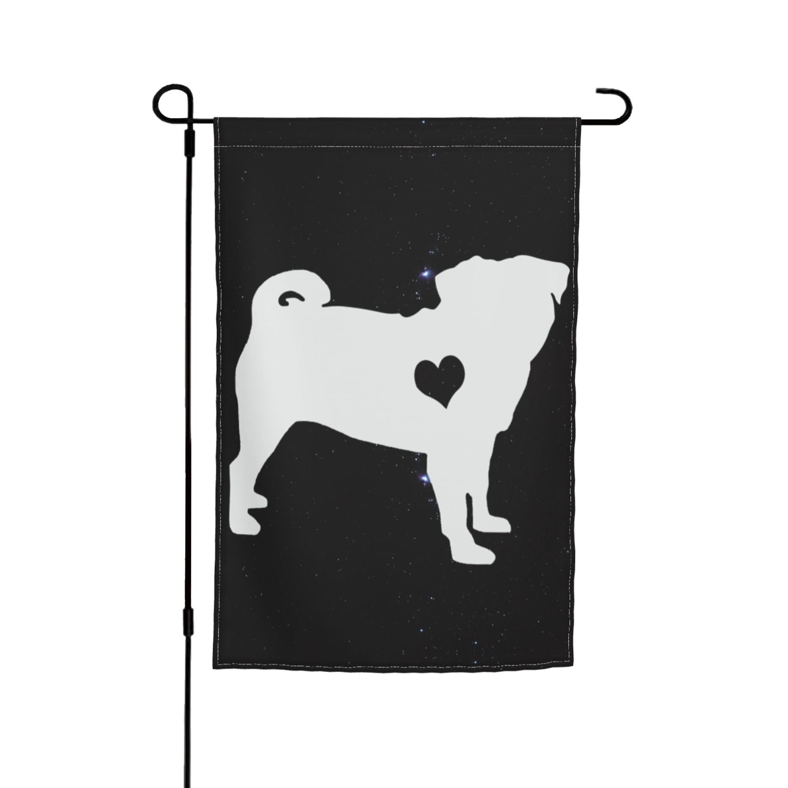 Adore Pugs Garden Flag 12x18 Inch, Double Sided Outside Sign Yard Flag ...