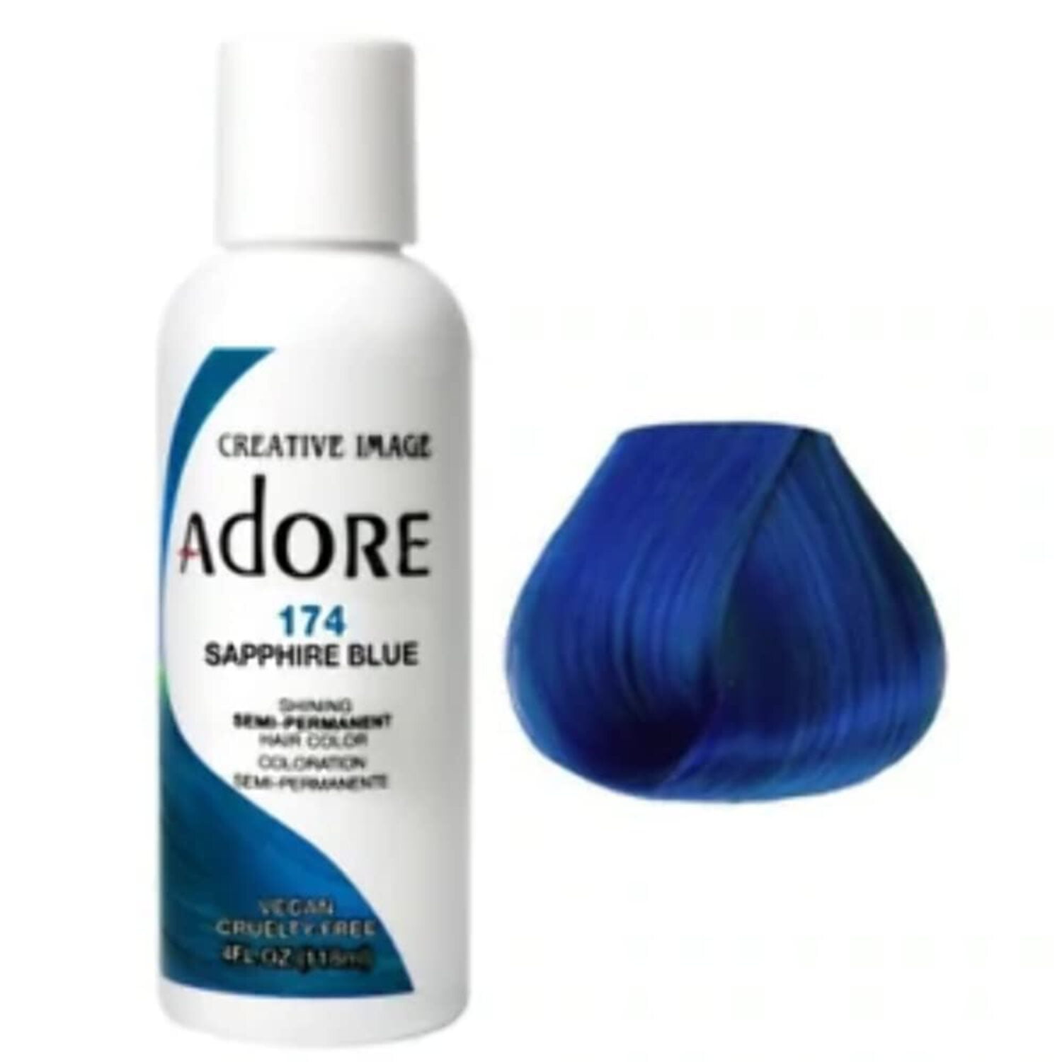 Adore Shining Semi Permanent Hair Color - 174 Sapphire Blue - Walmart.com