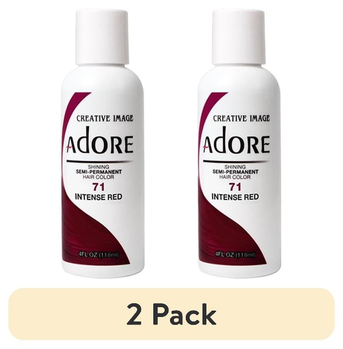 (2 pack) Adore Semi Permanent Hair Color 71 Intense Red For all hair ...