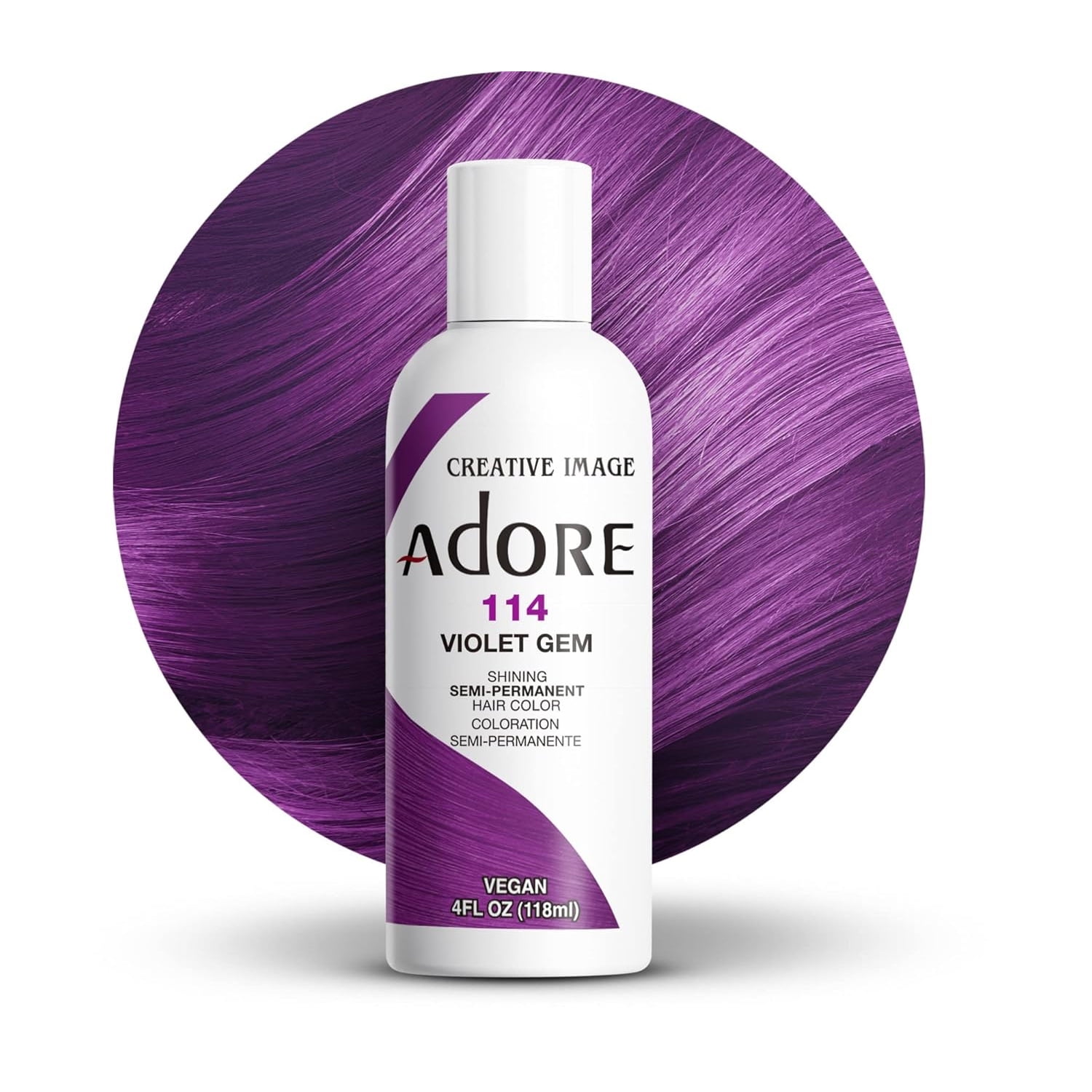 Adore Semi Permanent Hair Color,Violet Gem,114 - Walmart.com