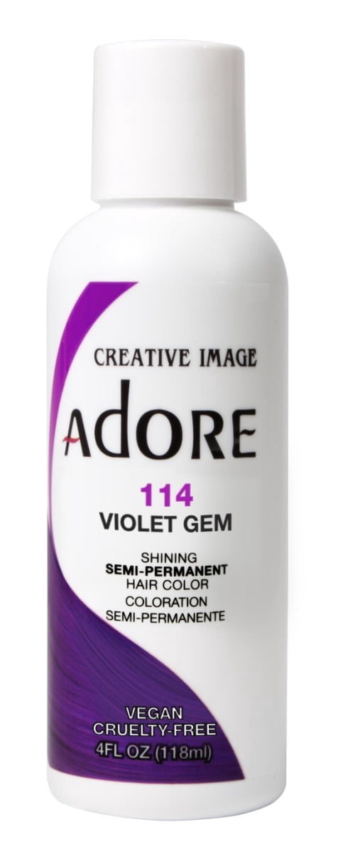 Adore Semi-Permanent Haircolor #114 Violet Gem 4oz (Pack of 3 ...
