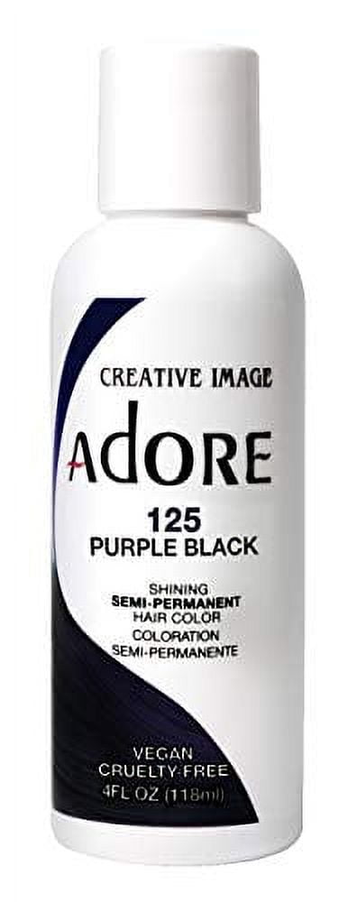 Adore Semi-Permanent Haircolor, #125 Purple Black, 4 oz, 6 Pack ...