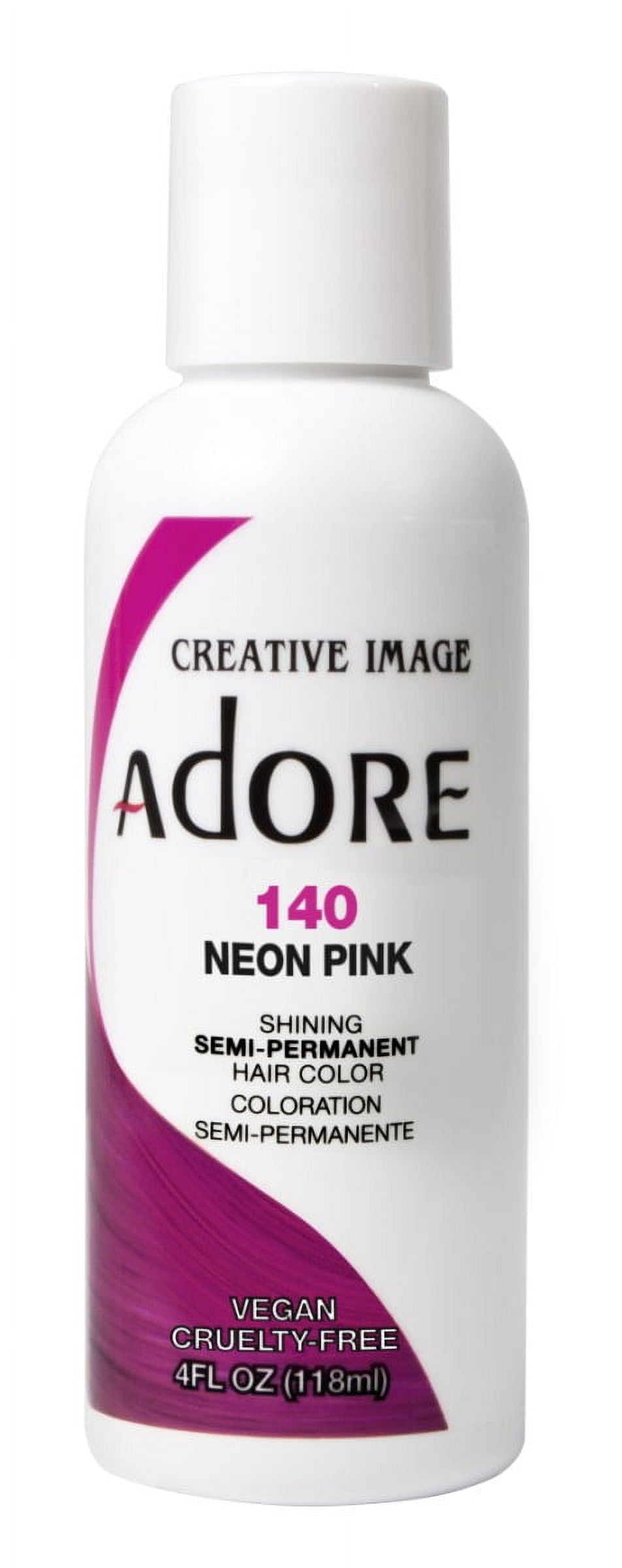 Adore Semi-Permanent Haircolor #140 Neon Pink 4oz (Pack of 3) - Walmart.com
