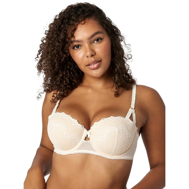 Adored by Adore Me Lace Katie Push Up Balconette Bra, Sizes 34B-40DD - Walmart.com