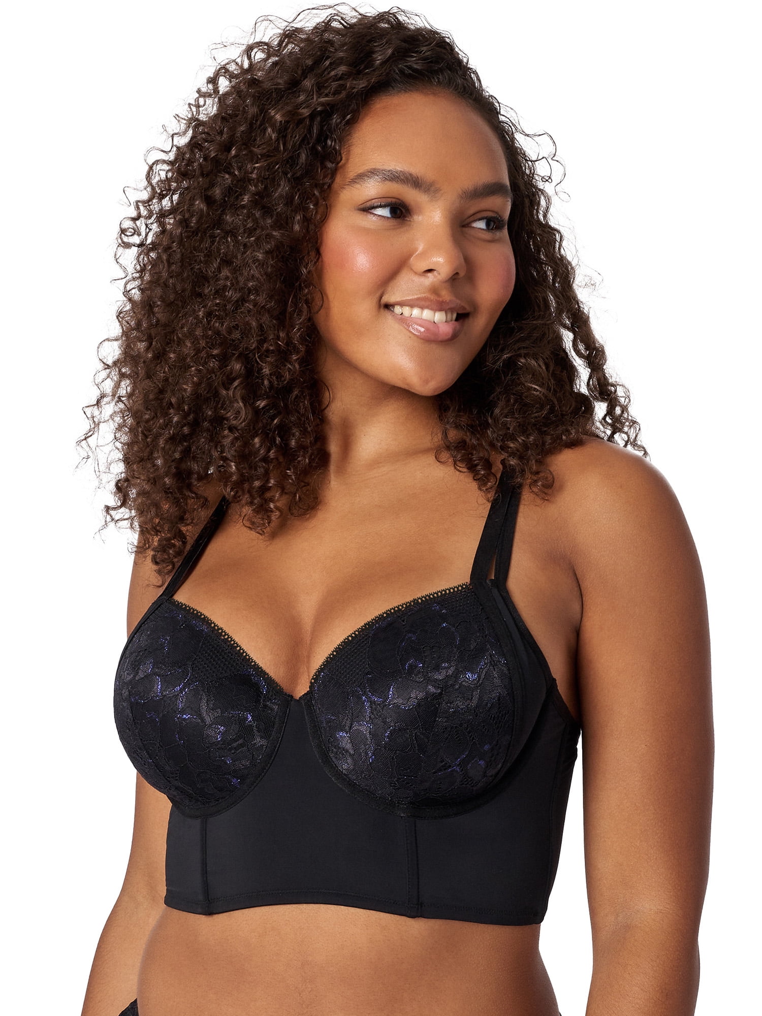 Adored By Adore Me Micro And Lace Lightly Lined Evalynn Longline Bra Sizes 34b 40dd