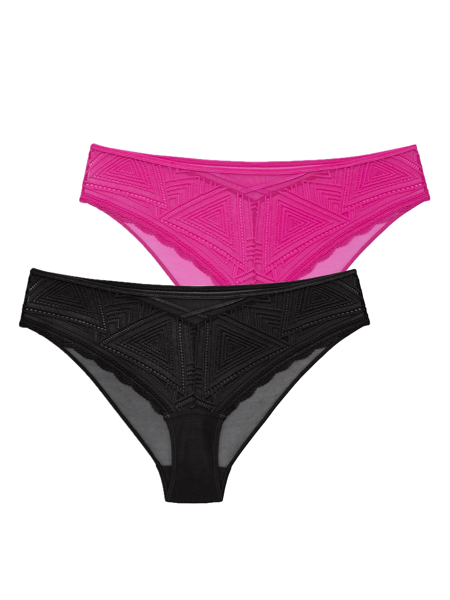 Adored by Adore Me Women's Tessa Geo Lace Cheeky Underwear, 2-Pack ...