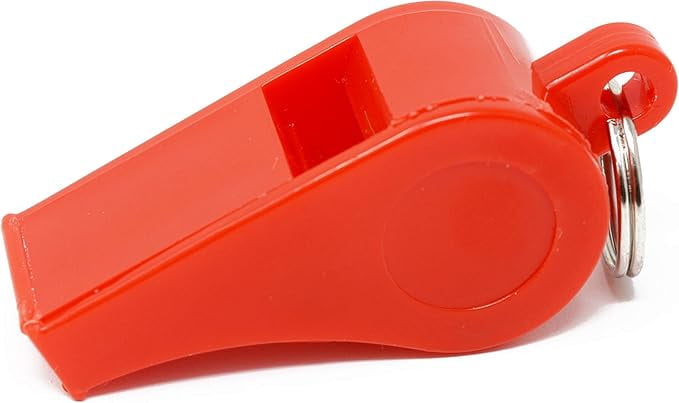 Adoretex Sport Guard Pea Coach Plastic Whistle with Lanyard, Red Color ...