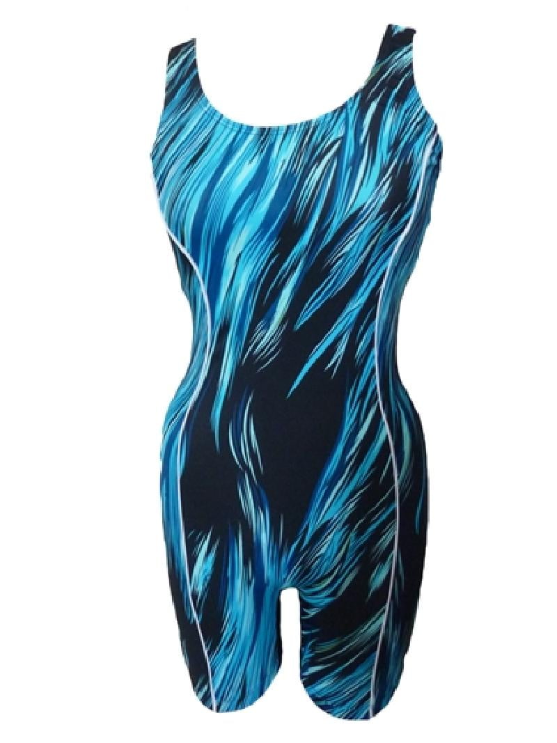 Adoretex Women's Full Body Swim Suit, Sunfire Unitard, Blue Black, XXX ...