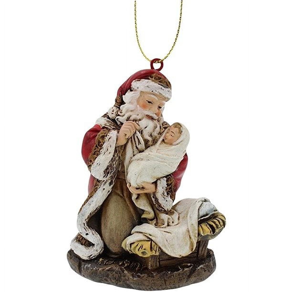 Adoring Santa Claus with Baby Jesus Catholic Religious Gifts Christmas ...