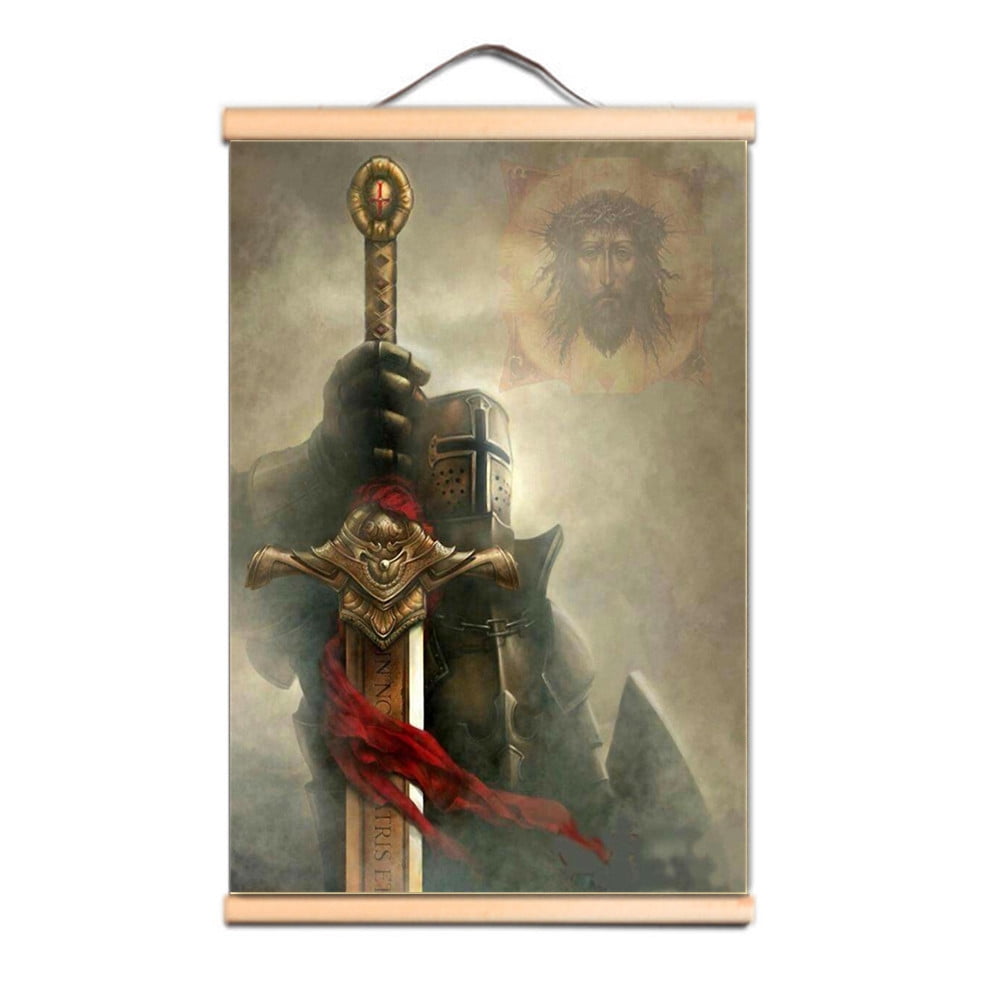 Adorn Your Wall with Stunning Vintage Crusader Armor Warrior Artwork ...