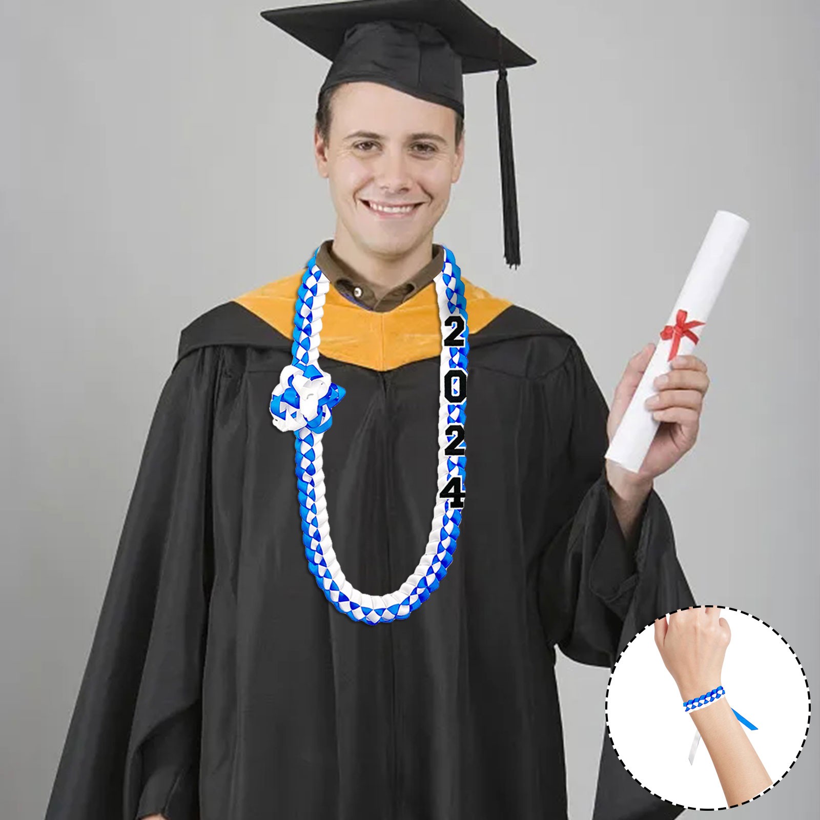 Adornments 2024 Graduate Lei With Multiple School Color Options ...