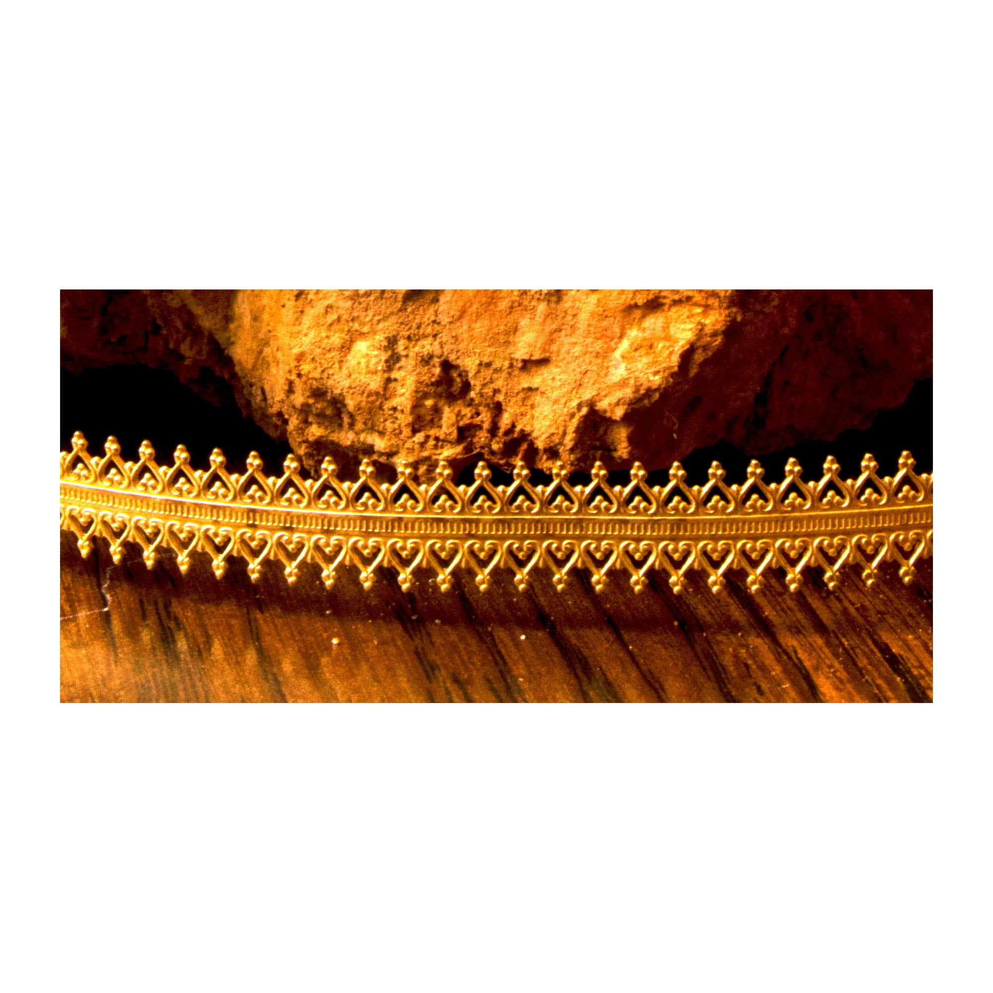 Adornville™ Brass "Double Heart" GALLERY Wire Bezel Length - 304.8mm/12 ...