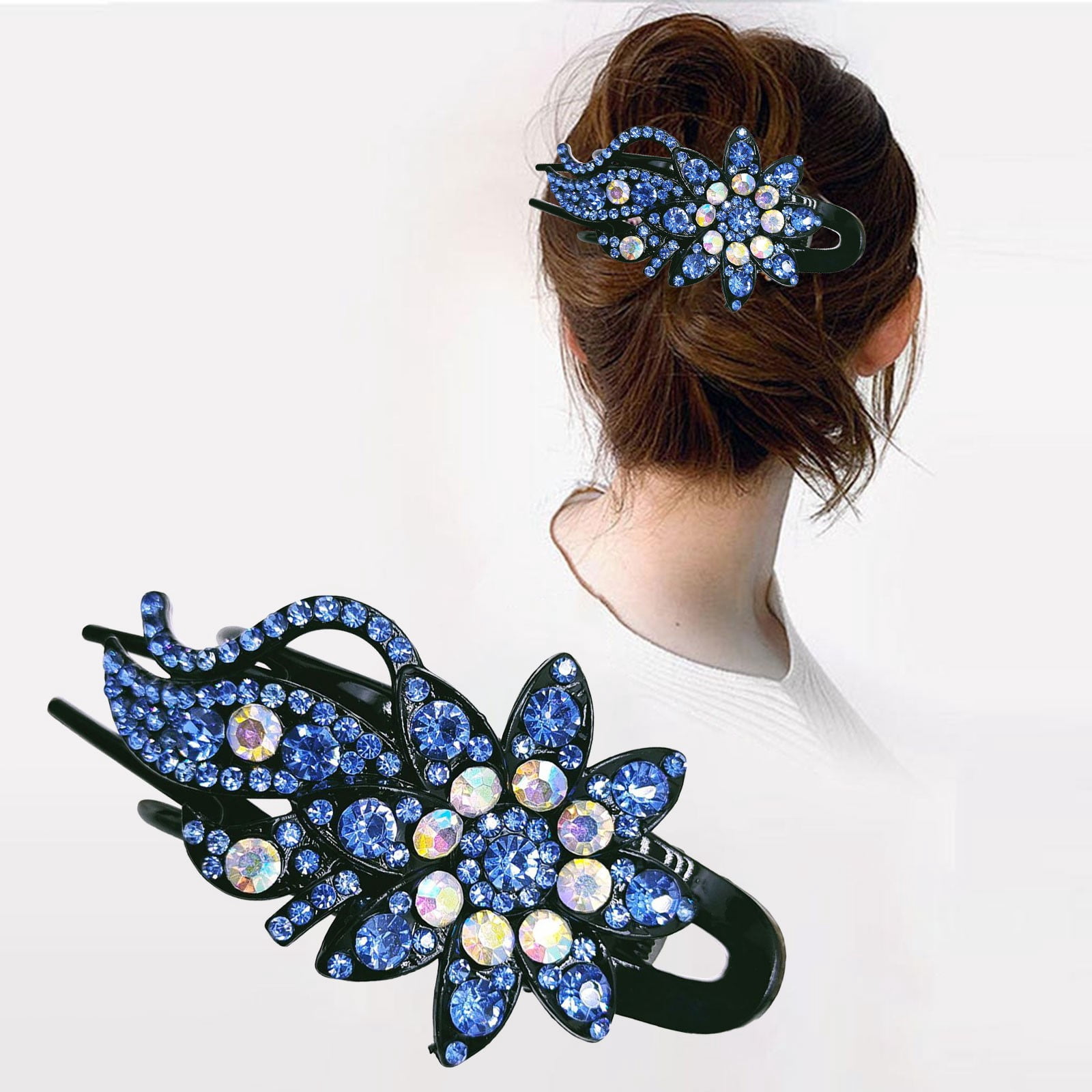 Adpan Rhinestone Hair Clip Women's Disc Hairpin Clip Hair Full of Drill ...