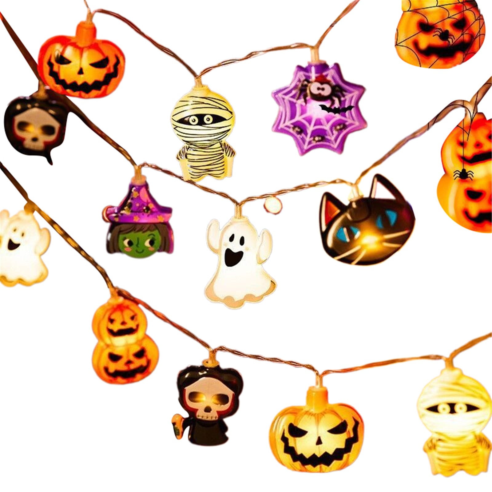 Adreap Halloween Pumpkin Lights Halloween Decorations Upgrade Hanging ...