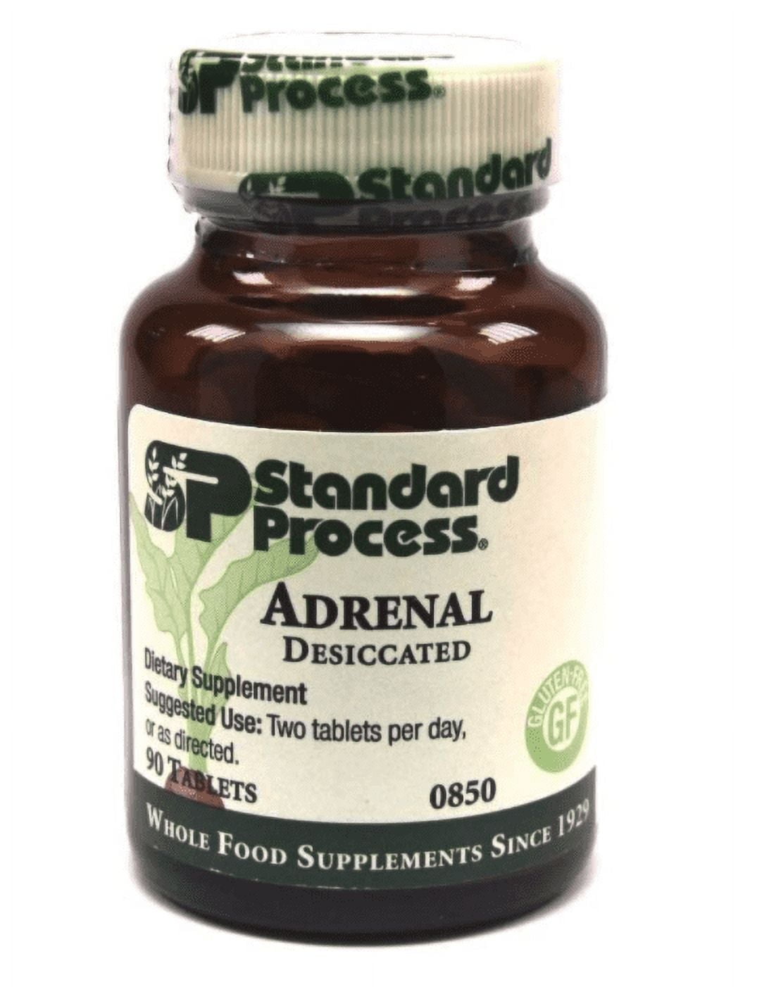 Standard Process Adrenal Desiccated Supplement, 90 Tablets, Supports ...