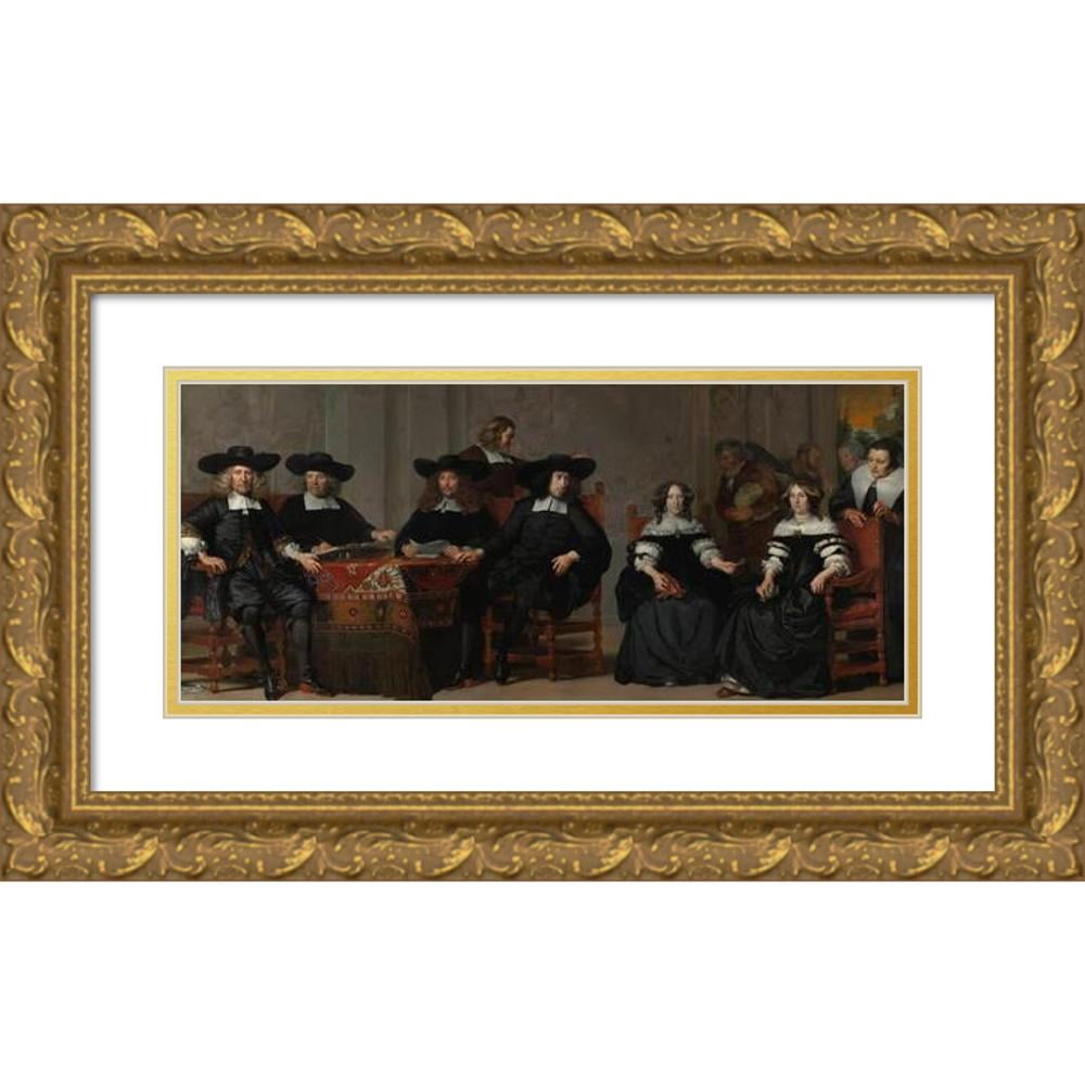 Adriaen Backer 18x10 Gold Ornate Wood Frame and Double Matted Museum ...
