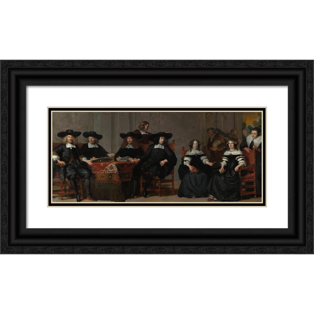 Adriaen Backer 24x13 Black Ornate Framed Double Matted Museum Art Print ...