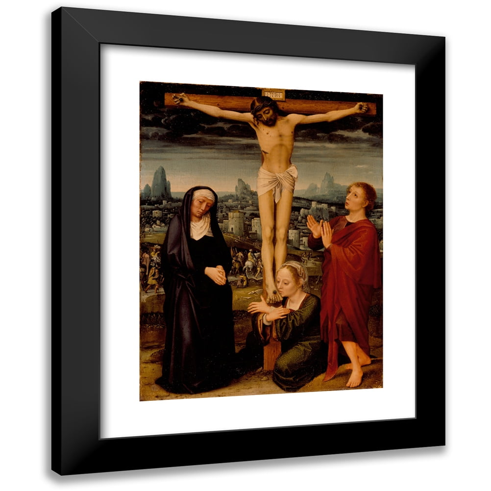 Adriaen Isenbrant 11x14 Black Modern Framed Museum Art Print Titled - The Crucifixion (circa ...