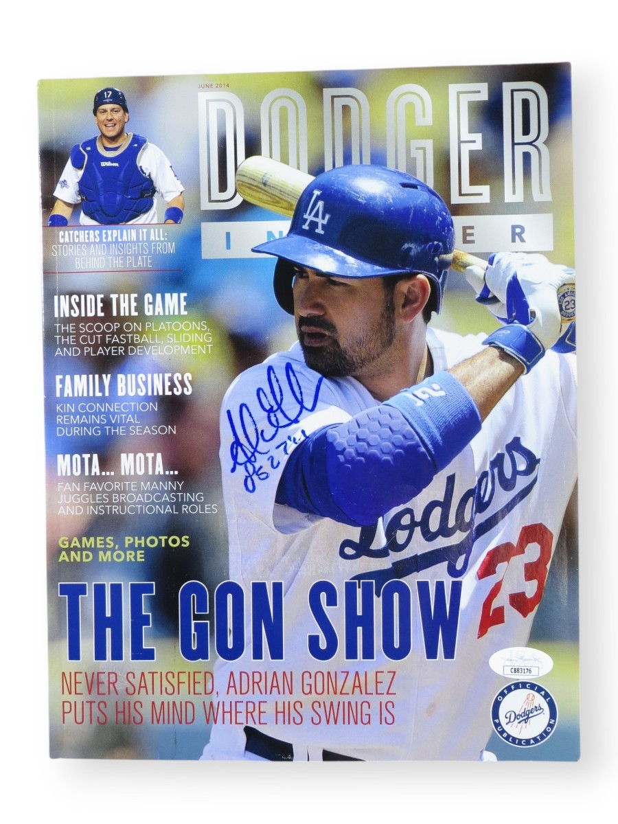 Adrian Gonzalez Signed Autographed Magazine 2014 Dodger Insider JSA ...