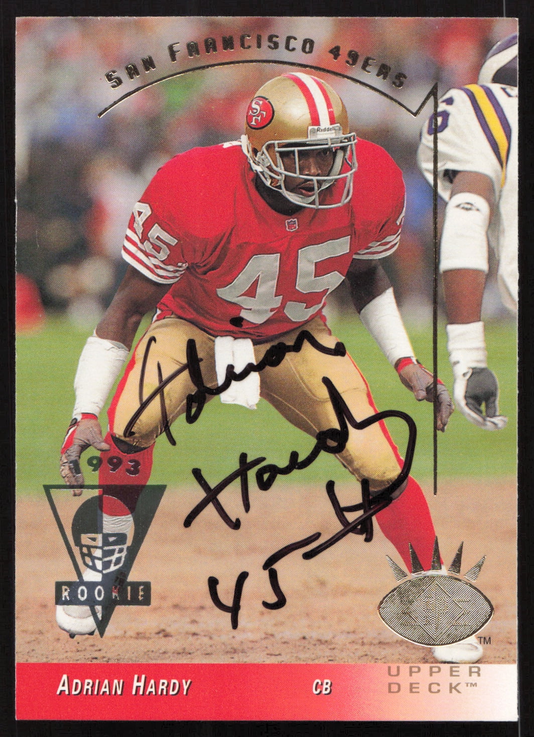 Adrian Hardy Autographed 1993 Upper Deck SP Rookie Card #236 San ...