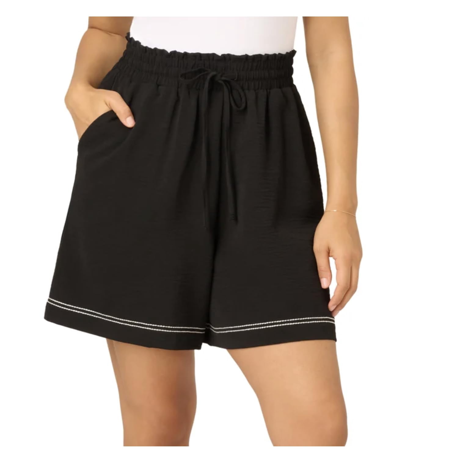Adrianna Papell Women's Airflow Pull On Short with Pockets (US, Alpha ...