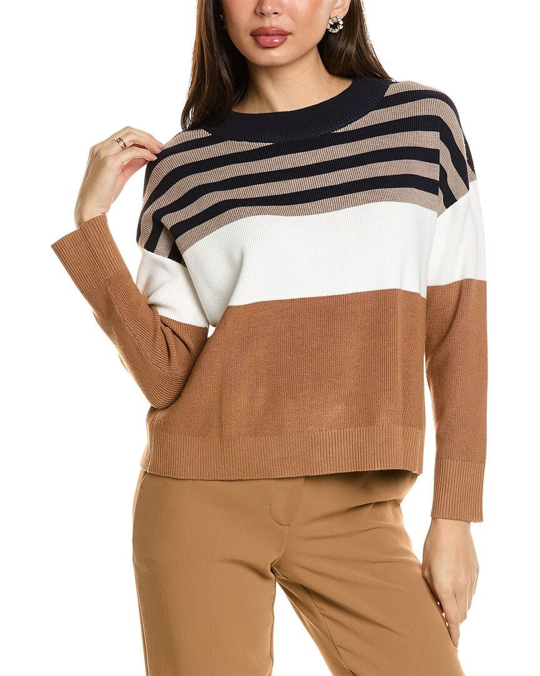 Adrianna Papell womens Dropped-Shoulder Sweater, l, Blue - Walmart.com