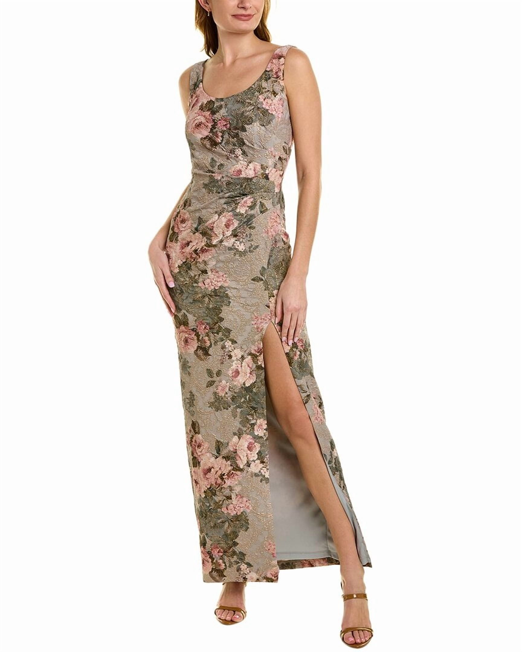 Adrianna Papell womens Slim Column Maxi Dress, 4, Blue - Walmart.com