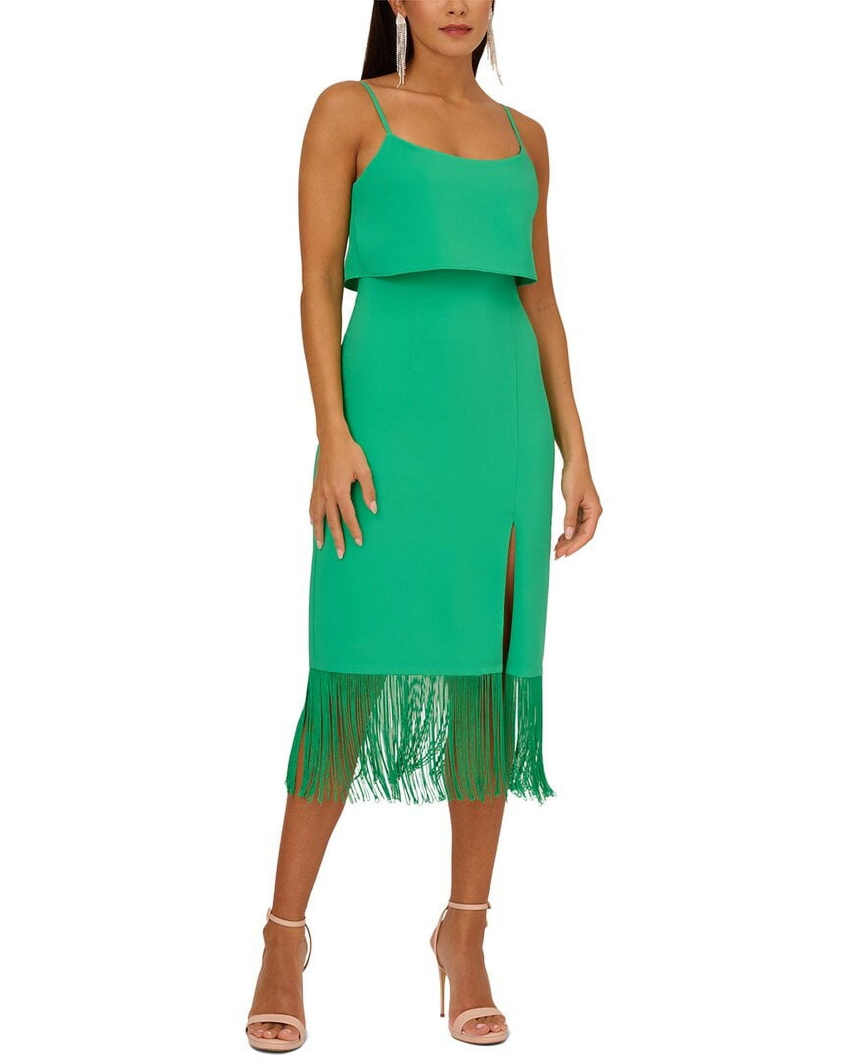 Adrianna by Adrianna Papell womens Eve Crepe Midi Dress, 6, Green ...