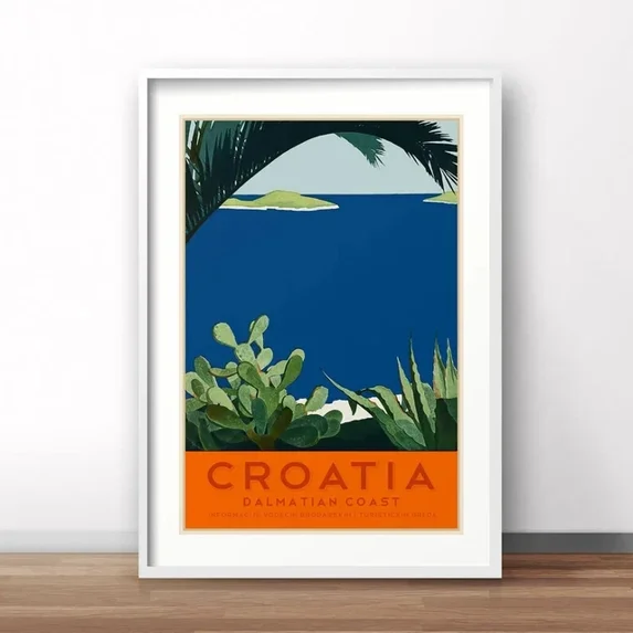 Adriatic Vintage Poster Croatia Advertising Print Vintage Croatian ...
