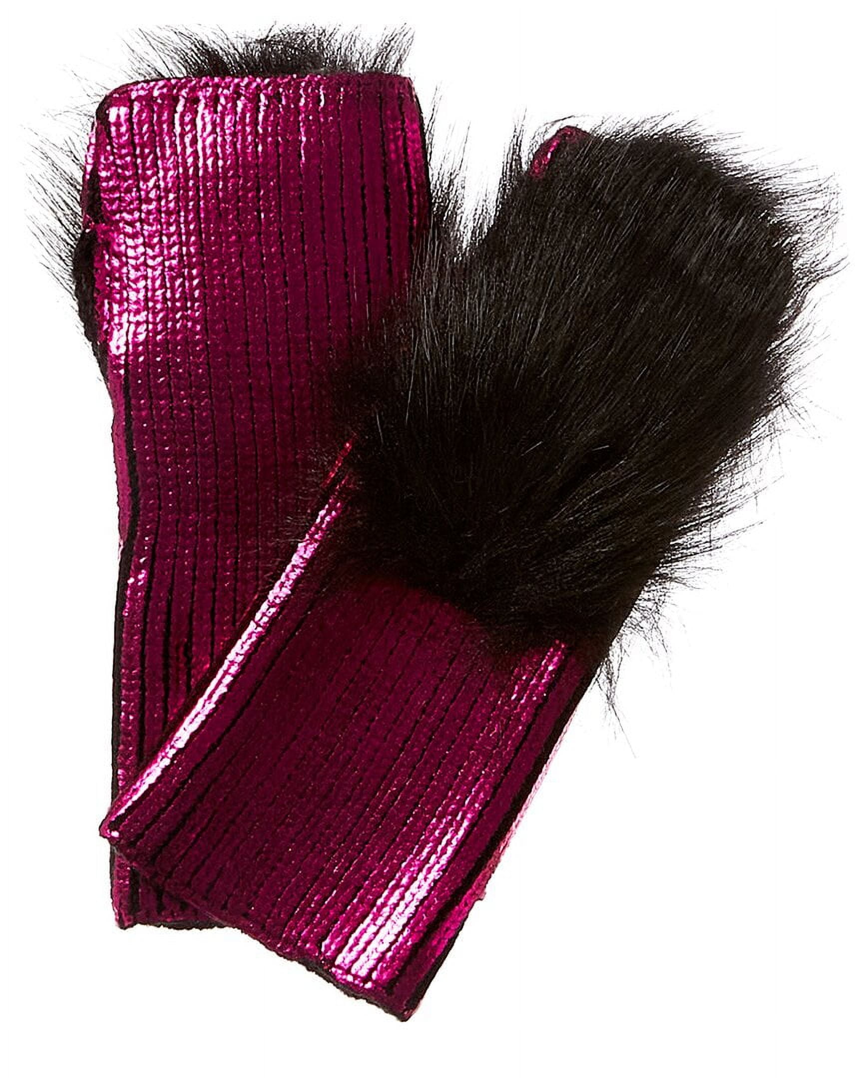 Adrienne Landau Metallic Gloves, Pink - Walmart.com