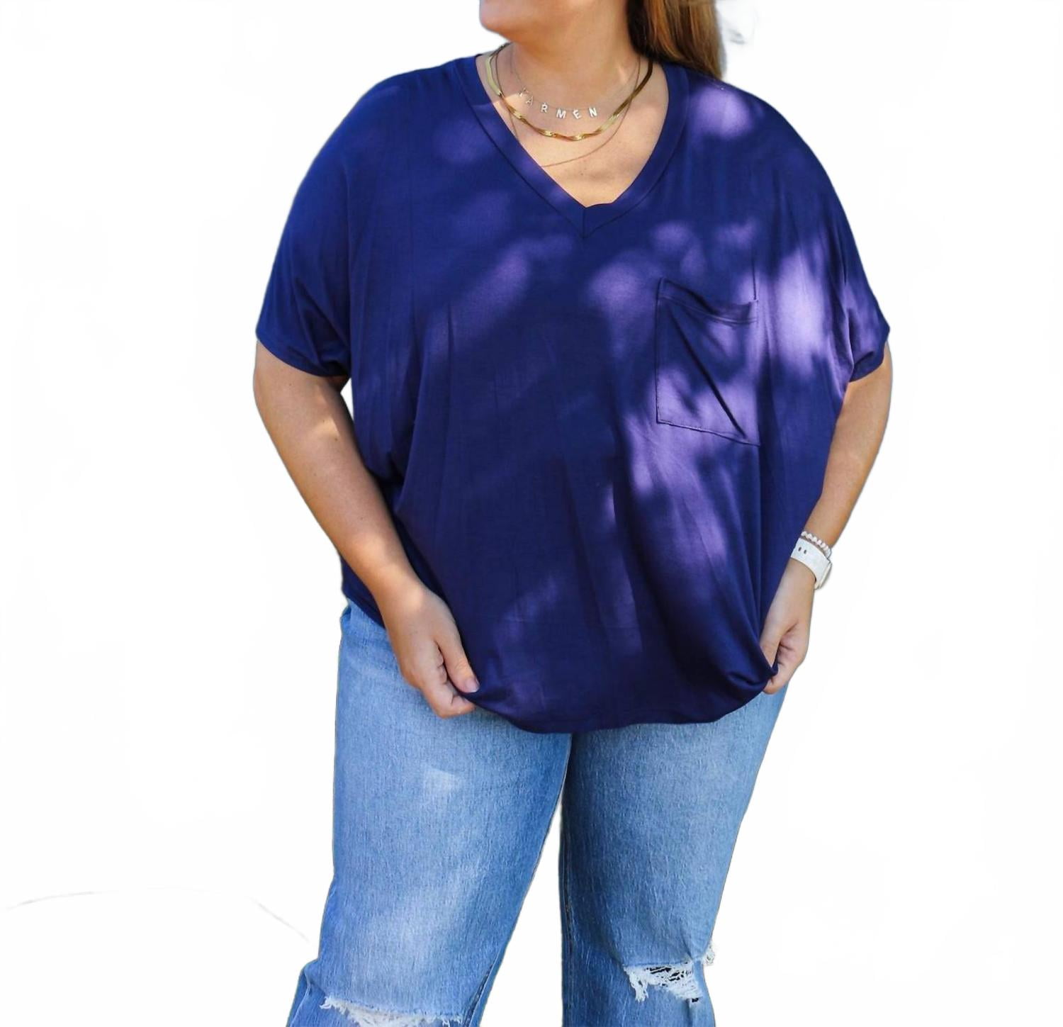 Adrienne Think It Through Pocket Top - Walmart.com
