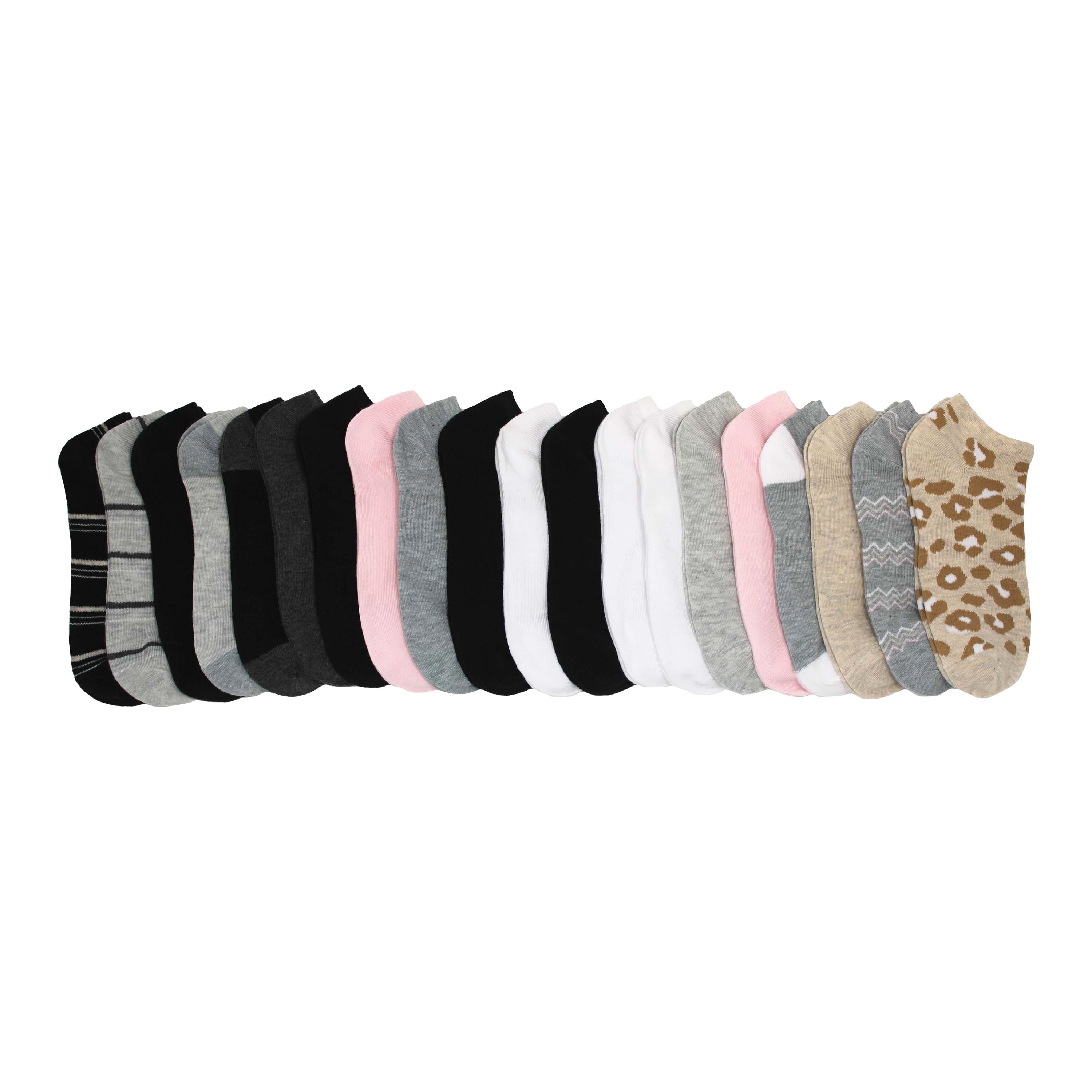 Adrienne Vittadini Low-Cut Athletic Flat Knit Breathable Socks, 20-Pack ...