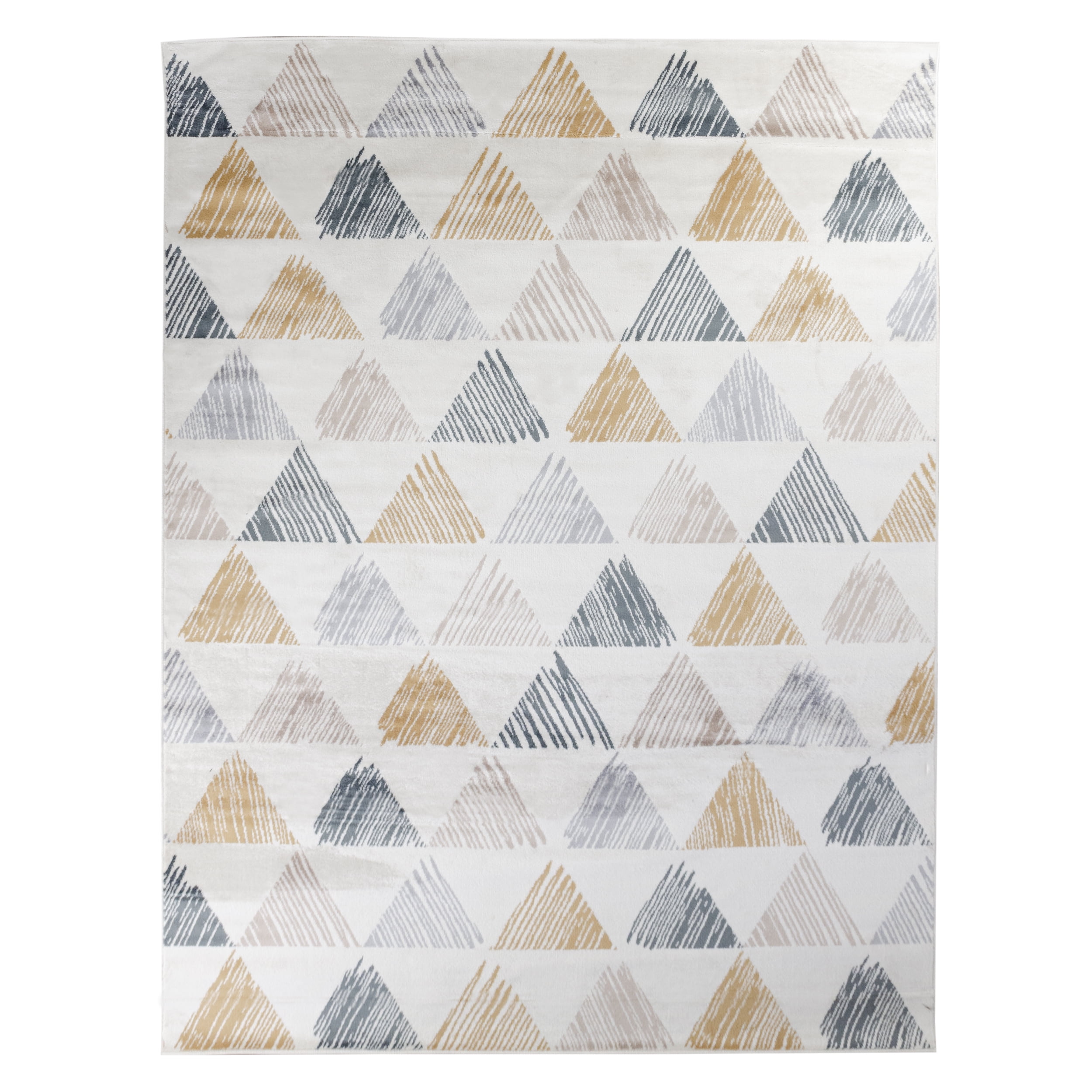 Adrija Mid-Century Modern Geometric Indoor Area Rug, Bone, 8X10 by Blue ...