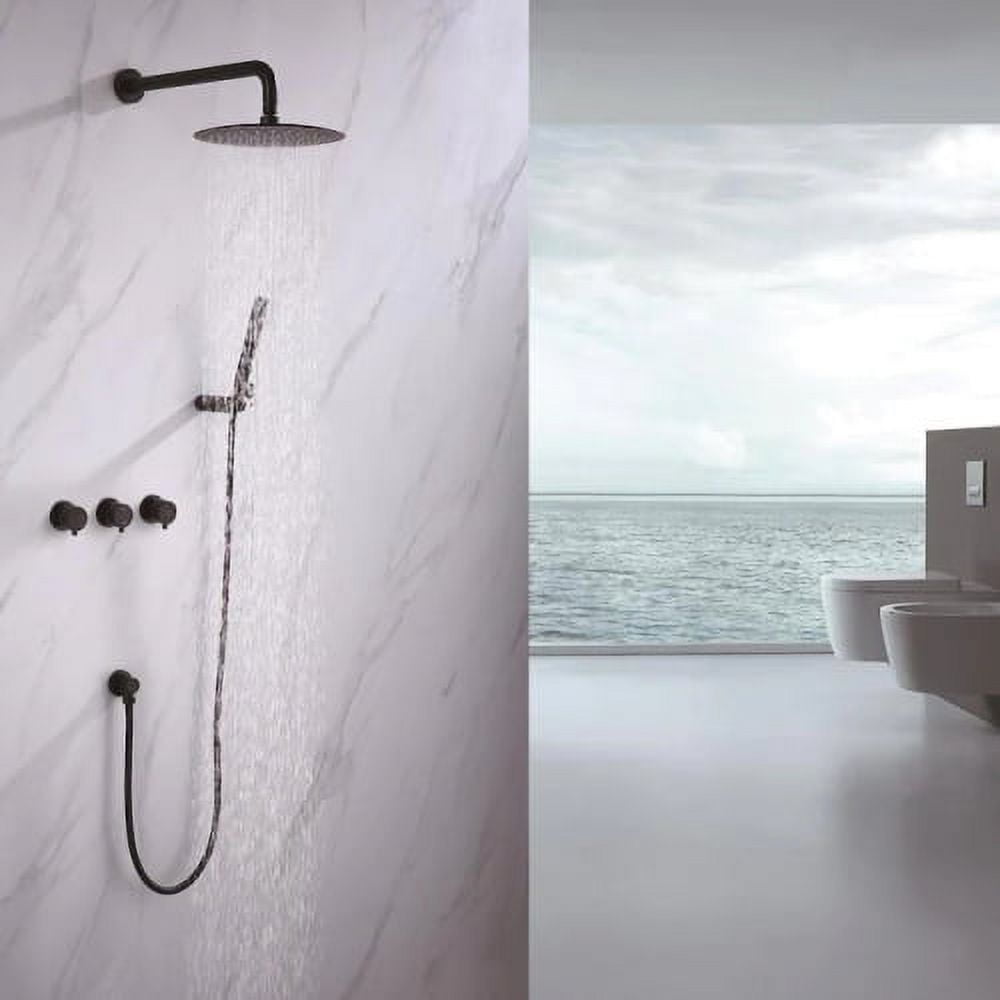 Adrinfly 1.5 GPM 10 in. Rain Shower System Wall Mounting Dual Bathroom ...