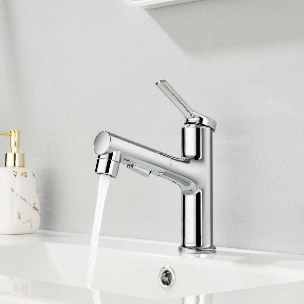 Bathroom Sink Faucet With Pull Out Sprayer