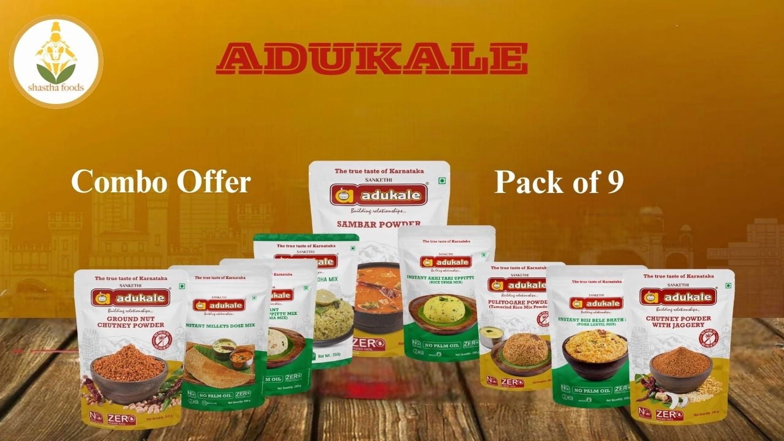 Shastha Foods Adukale South Indian Breakfast and Spice Mix Combo, 2.5kg ...