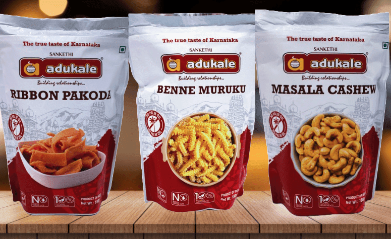 Adukale Snacks Combo ( Pack of 3) Masala Cashew , Ribbon Pakoda,Benne ...