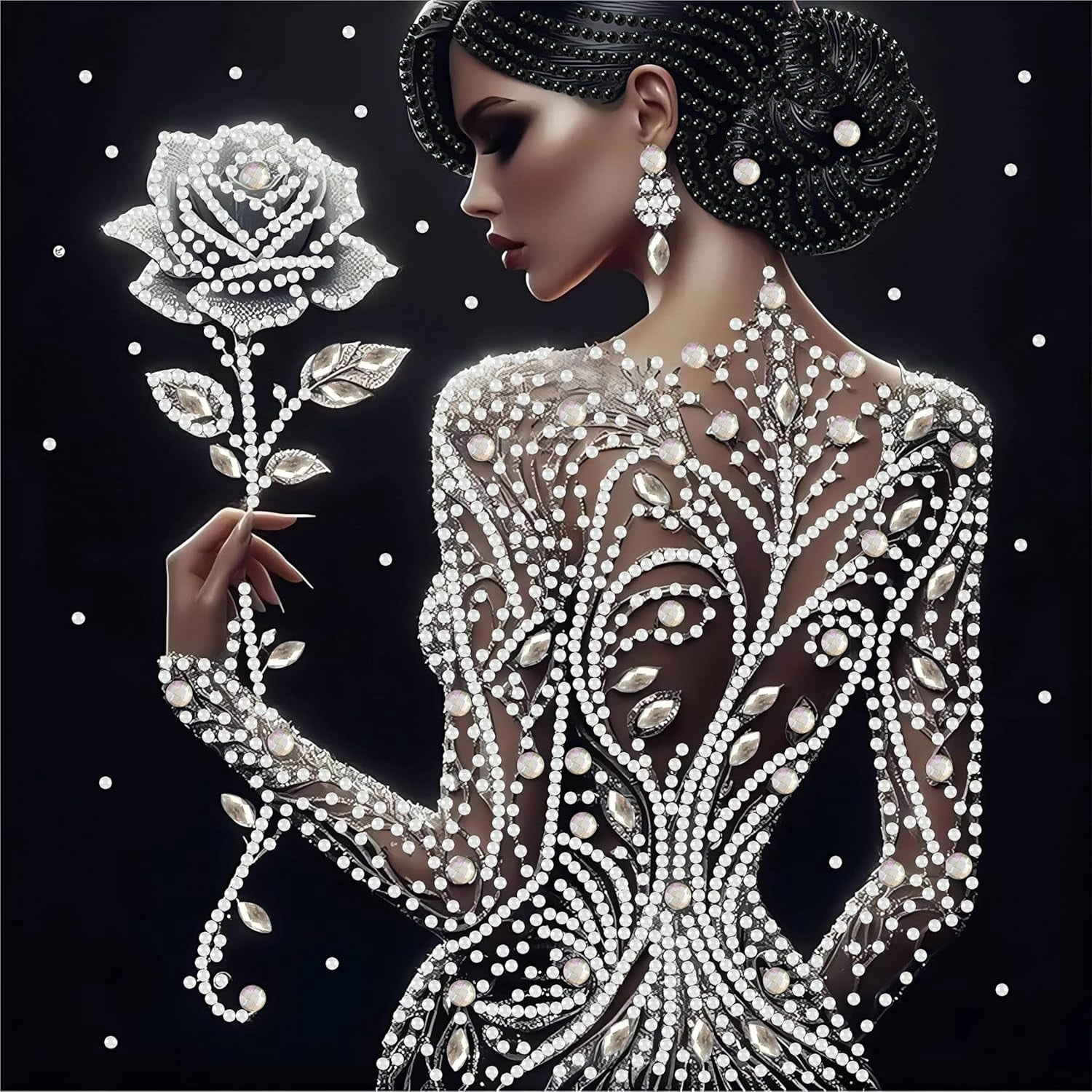 Adult 5D Diamond Painting Set, Elegant Women Diamond Art Set for Adult ...