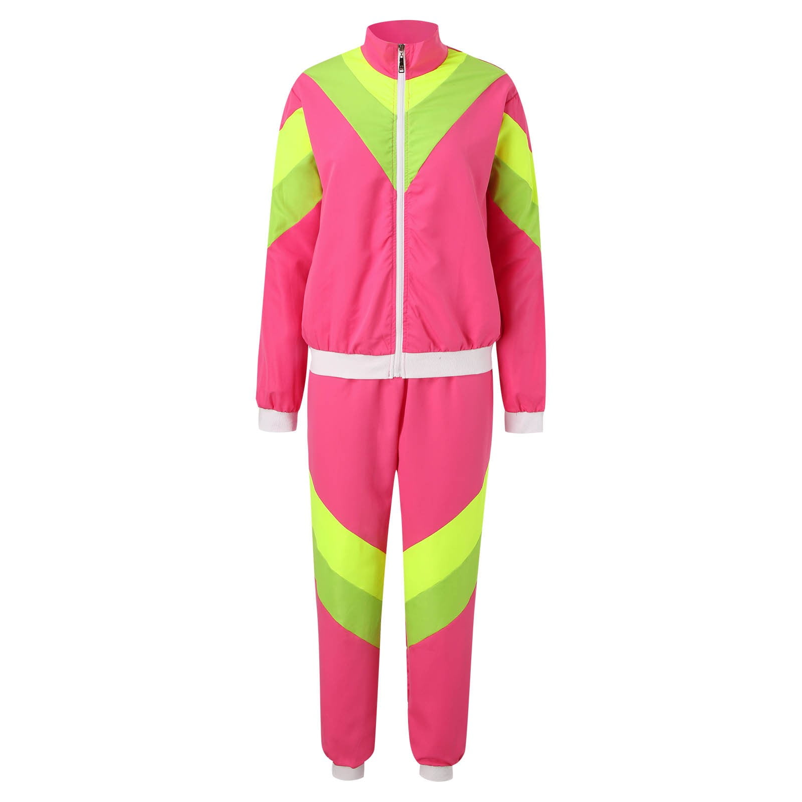 Adult 80S Tracksuit Retro Hop Windbreaker Disco Tracksuit Sets ...