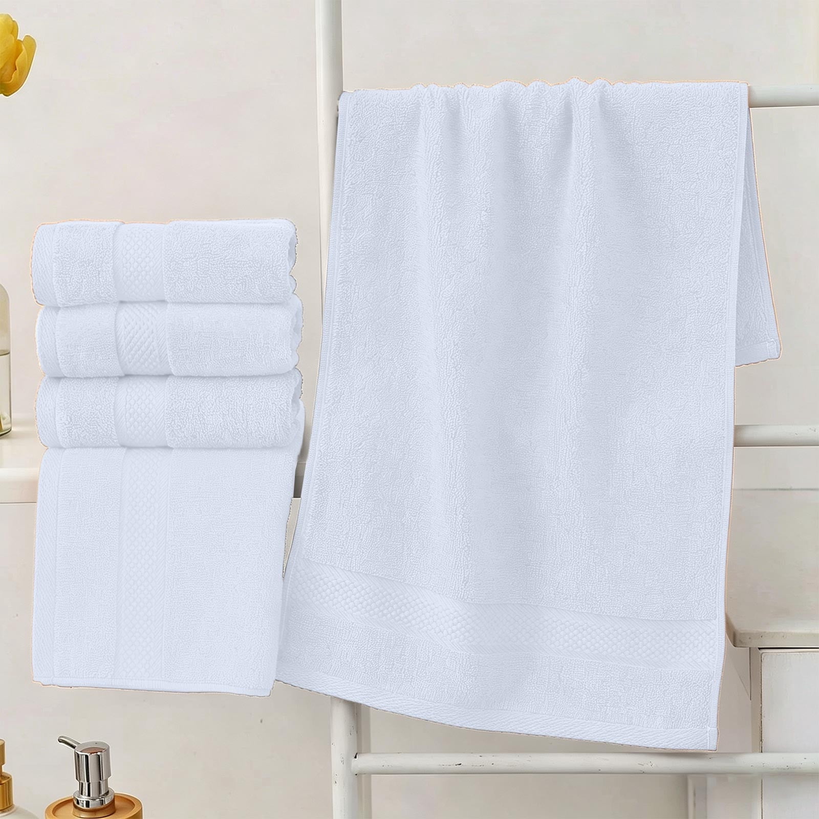 Adult Absorbent Solid Color Cotton Face Towel for Household Daily Use ...