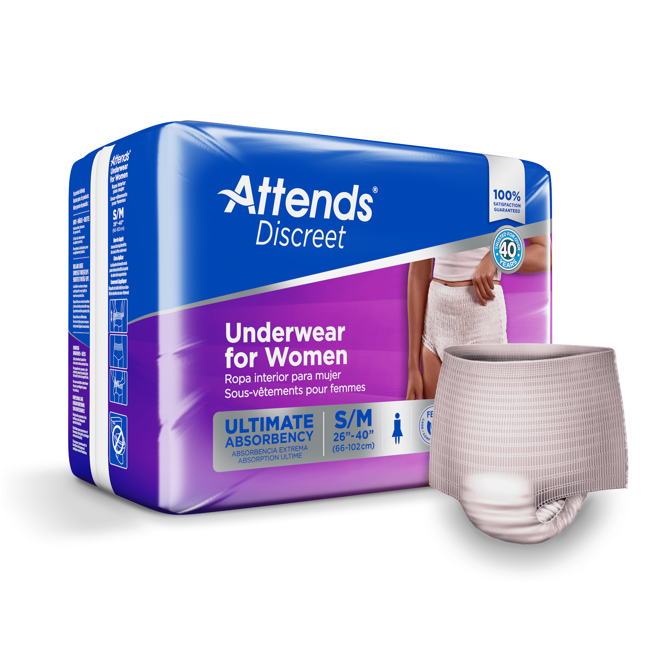 Adult Absorbent Underwear Attends Discreet Pull On Medium Disposable ...