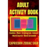 Adult Activity Book: Sudoku, Maze, Cryptogram, Kakuro, Word Search ...
