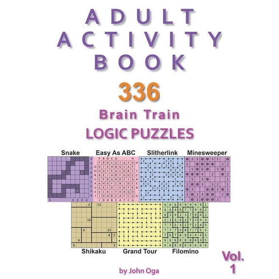 Adult Activity Books: Adult Activity Book: 336 Brain Train Logic ...
